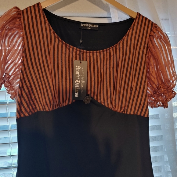 Scarlet Darkness | Tops | Steampunk Puff Sleeve Brooch Top | Poshmark